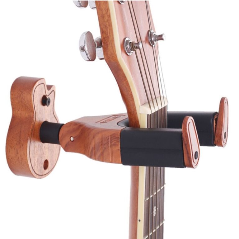 Maro Music Guitar Wall Mount, Solid Mahogany Wood Holder, Auto Lock ...