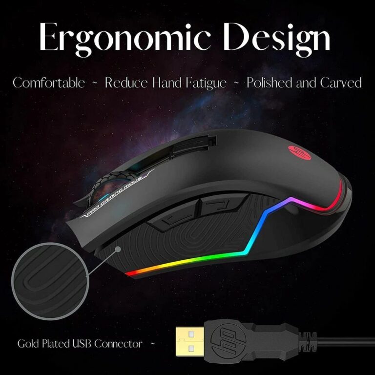HP G360 Wired USB Gaming Mouse Optical Ergonomic with High Speed Sensor ...