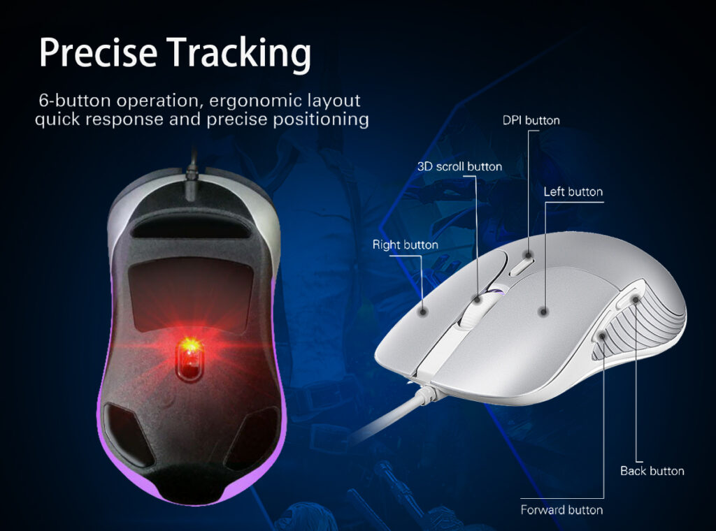 HP M280 USB Wired Gaming Mouse with RGB, DPI Up to 2400, Optical ...