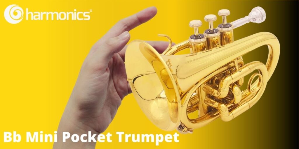Harmonics Small Trumpet HMT-500L Bb Mini Pocket Trumpet Gold Lacquer ...