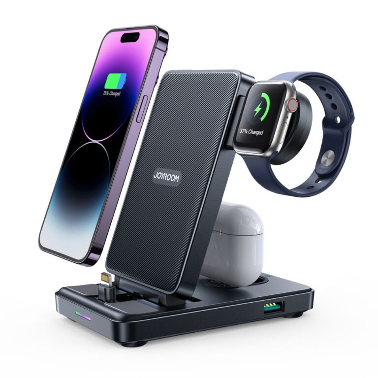 JOYROOM 4 in 1 Foldable Magnetic Charging Station For iPhone, AirPods ...