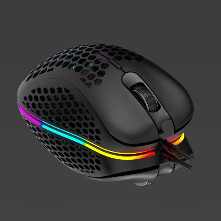 AULA Wind F810 RGB Wired Gaming Mouse, Lightweight Honeycomb Shell, Up ...